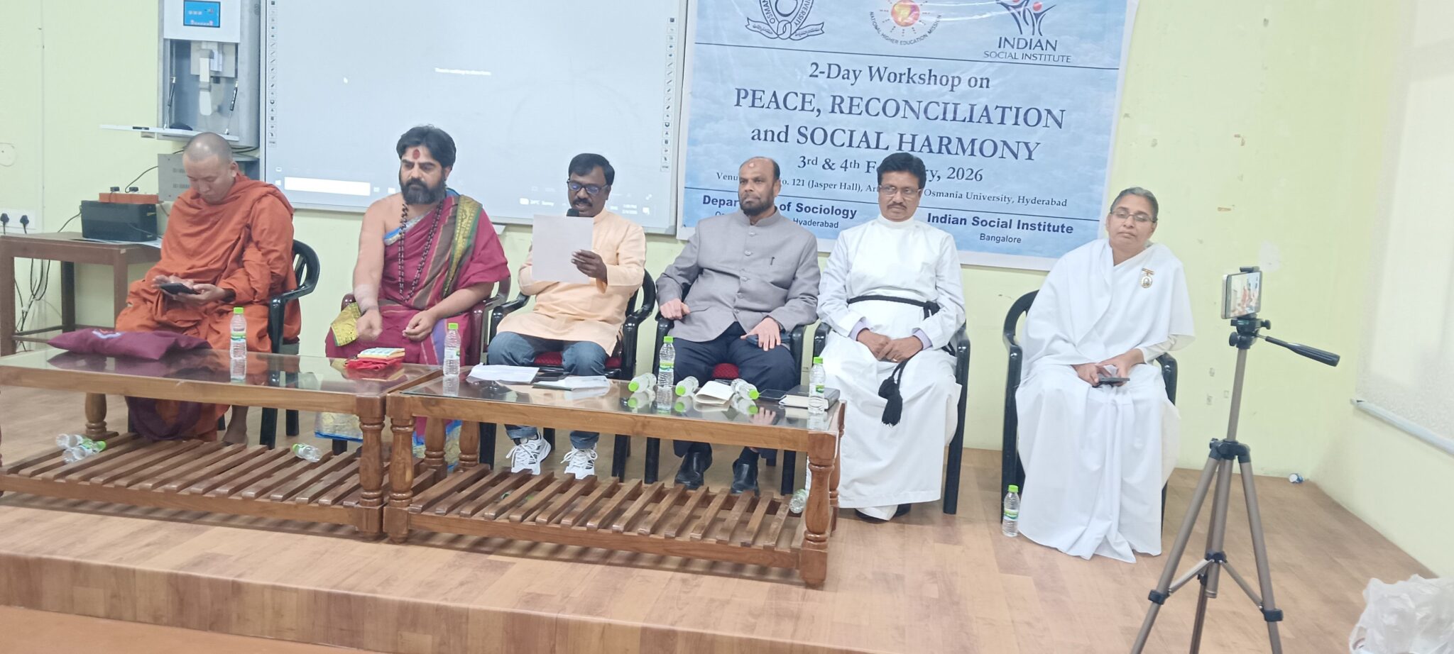 Workshop on ‘Peace, Reconciliation and Social Harmony’ in Osmania ...